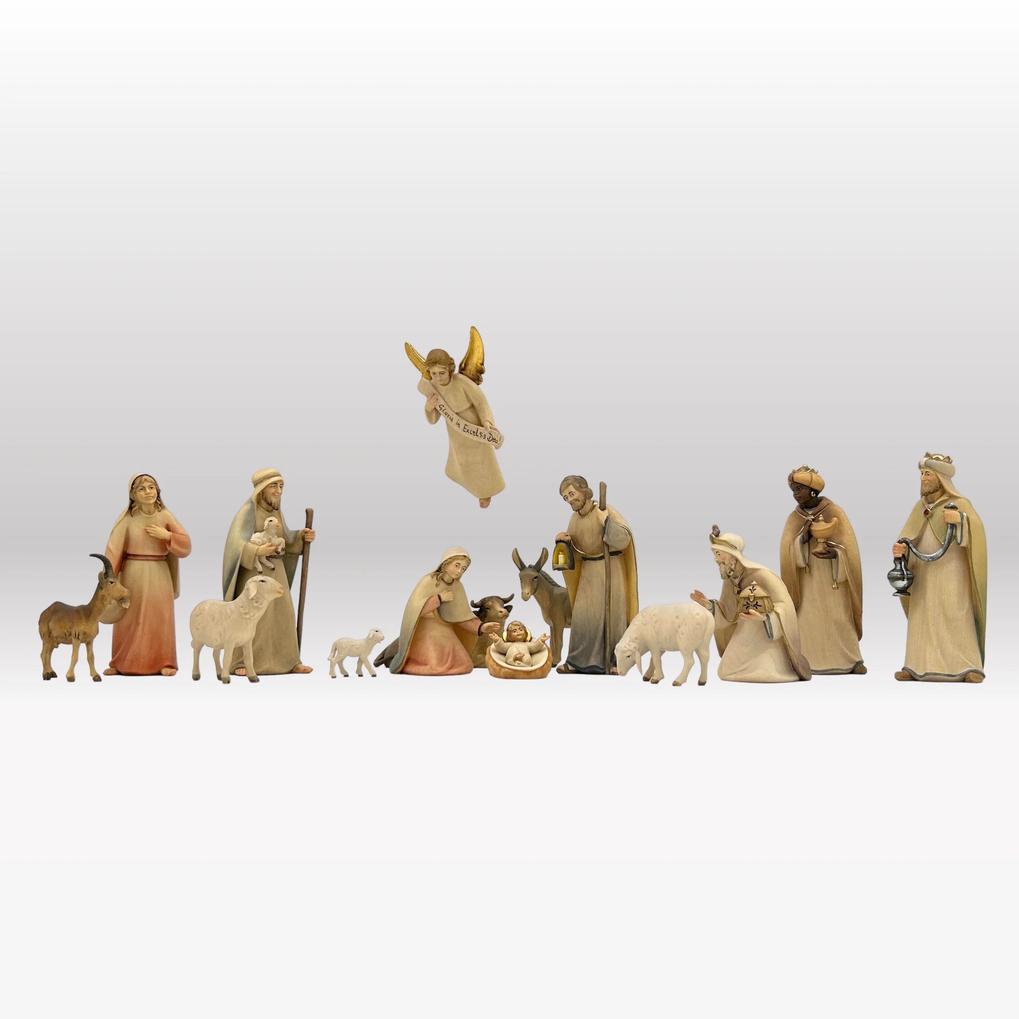Jetzt kaufen Krippenfiguren Set (15 Figuren) von Licht I Akantus